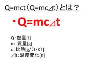 q=mc⊿t（q=mc(t2-t1)）の公式の意味と計算方法【q=mct：熱量の公式】 | ウルトラフリーダム